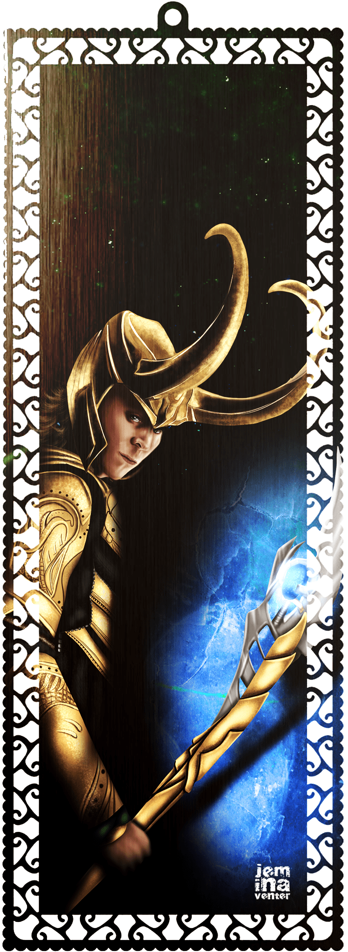 Loki Art Bookmark – Fictional Alchemy